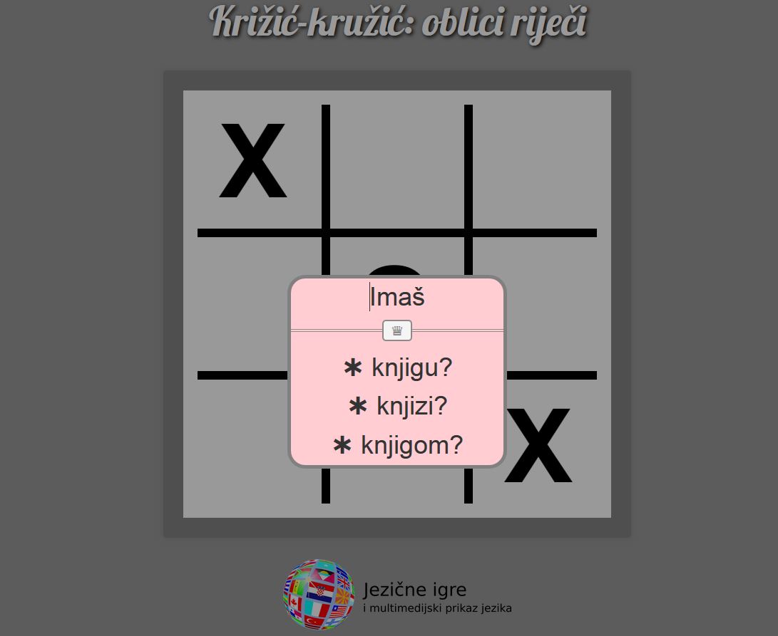 Križić-kružić: oblici riječi